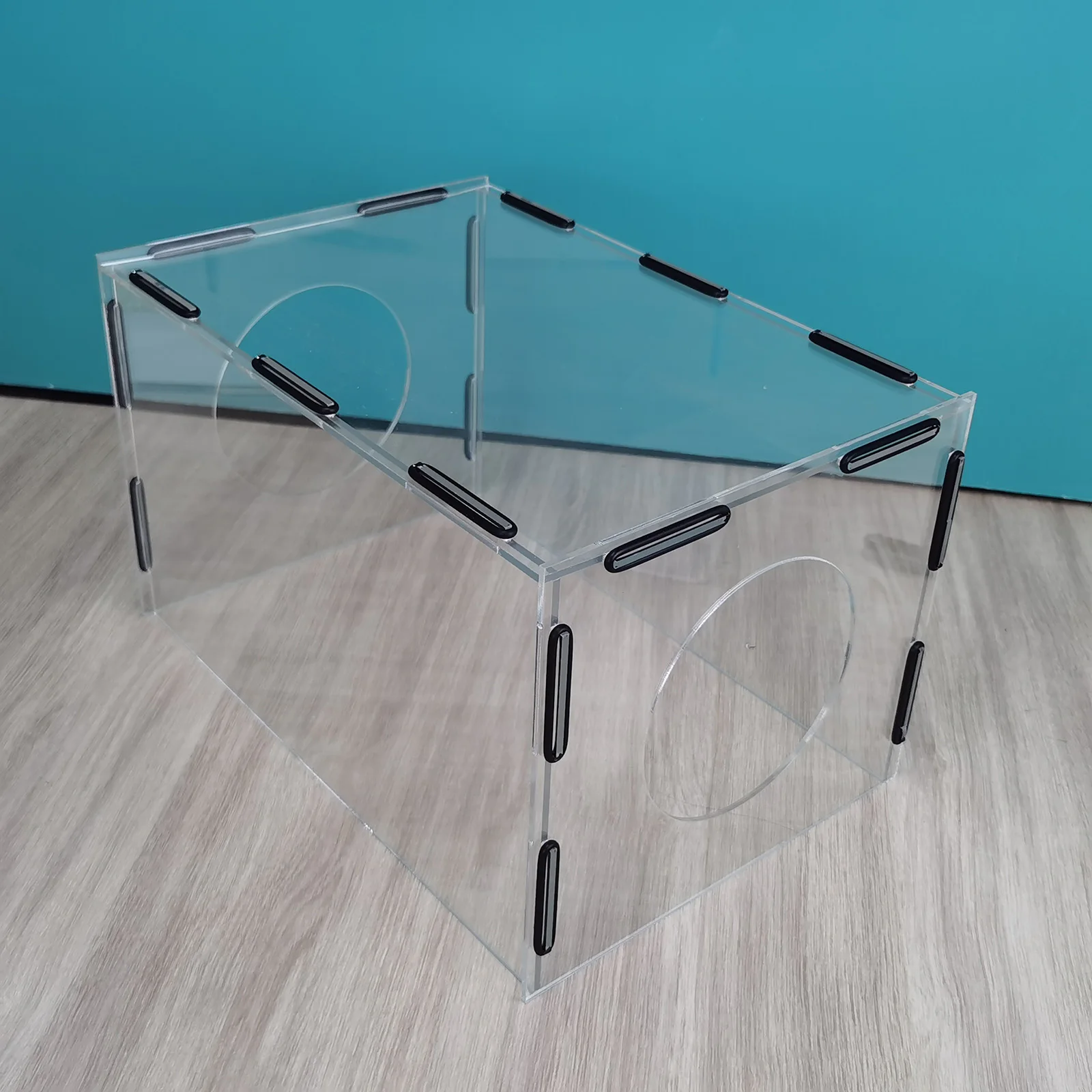 Enclosed-Grinding-Dust-Box-Polishing-Dust-Hood-Clear-Dust-Cage-with-2 ...