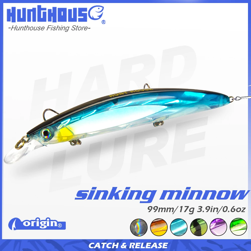Hunthouse-Sinking-Minnow-Wobbler-Lure-133mm-19g-Sea-Fishing-Spinning ...