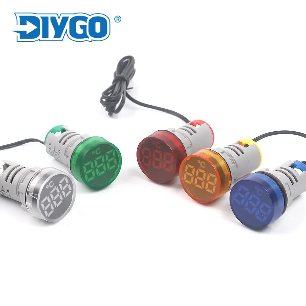DIY-GO-22mm-Frosted-Round-Mini-LED-Light-Display-Digital-Temperature ...