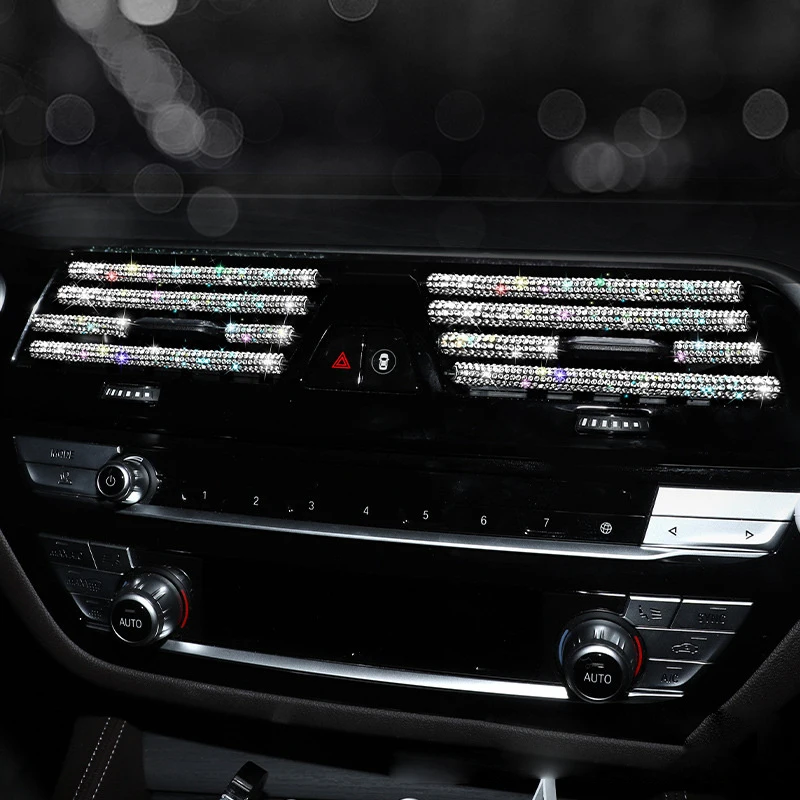 Diamond-Car-Air-Conditioner-Outlet-Decorative-Strips-Universal-U-Shape ...