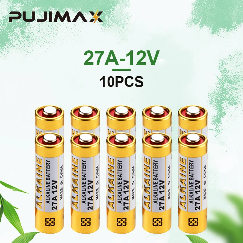 PUJIMAX-27A-12V-10Pcs-Alkaline-Battery-27MN-A27-For-Anti-theft-Device-Fingerprint-Lock-Clock ...