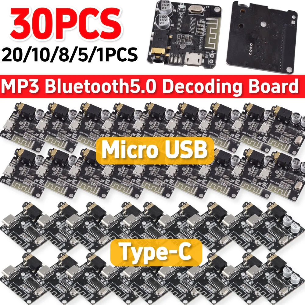 1-30PCS VHM-314 Wireless Stereo Music Module 3.5mm Audio Aux Bluetooth ...