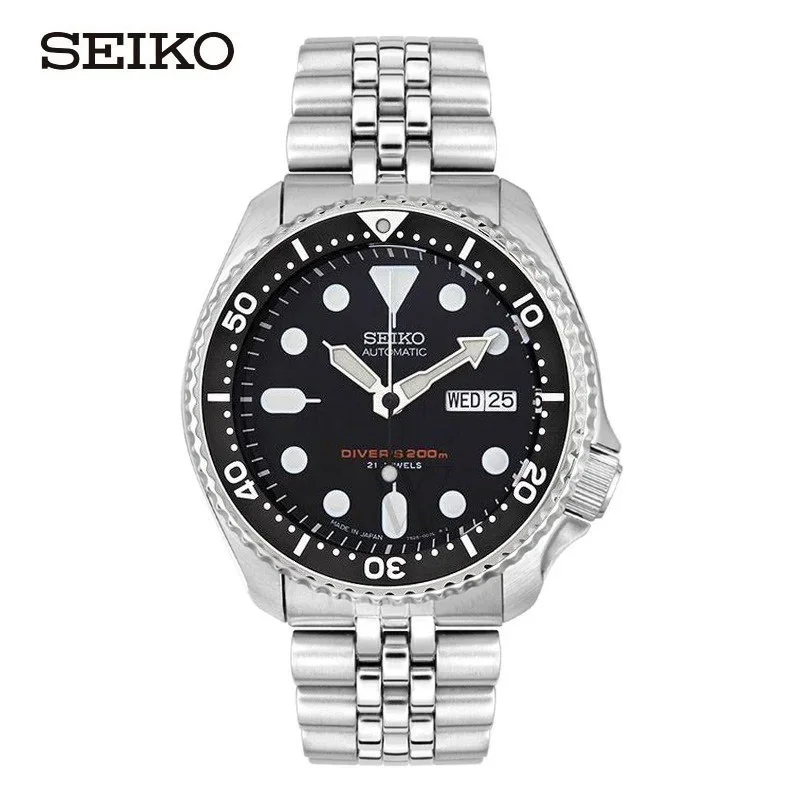 SEIKO-Reloj-de-negocios-SKX009-K1-K2-para-hombre-de-acero-inoxidable ...