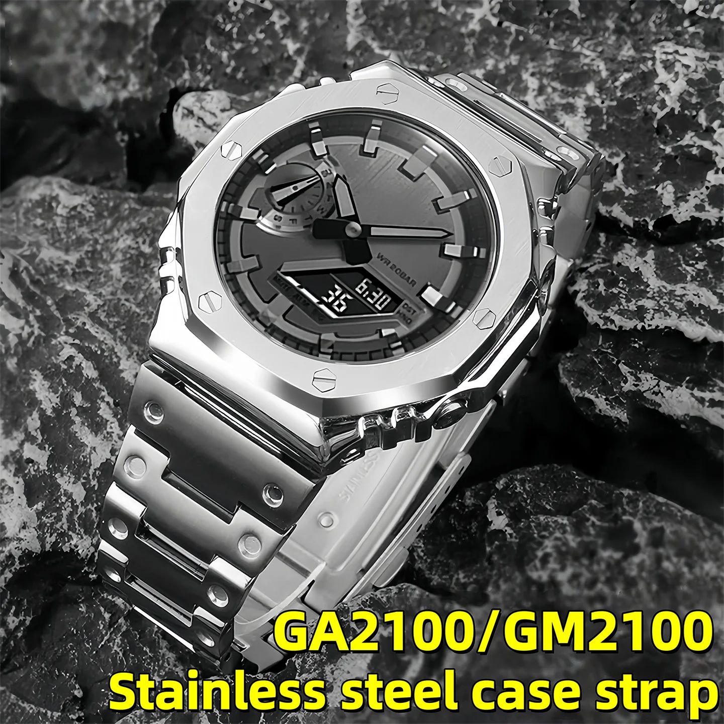 GA2100 Metal Case Watch Strap Mod Kit For G-SHOCK Casio 5611 GA-2100 ...