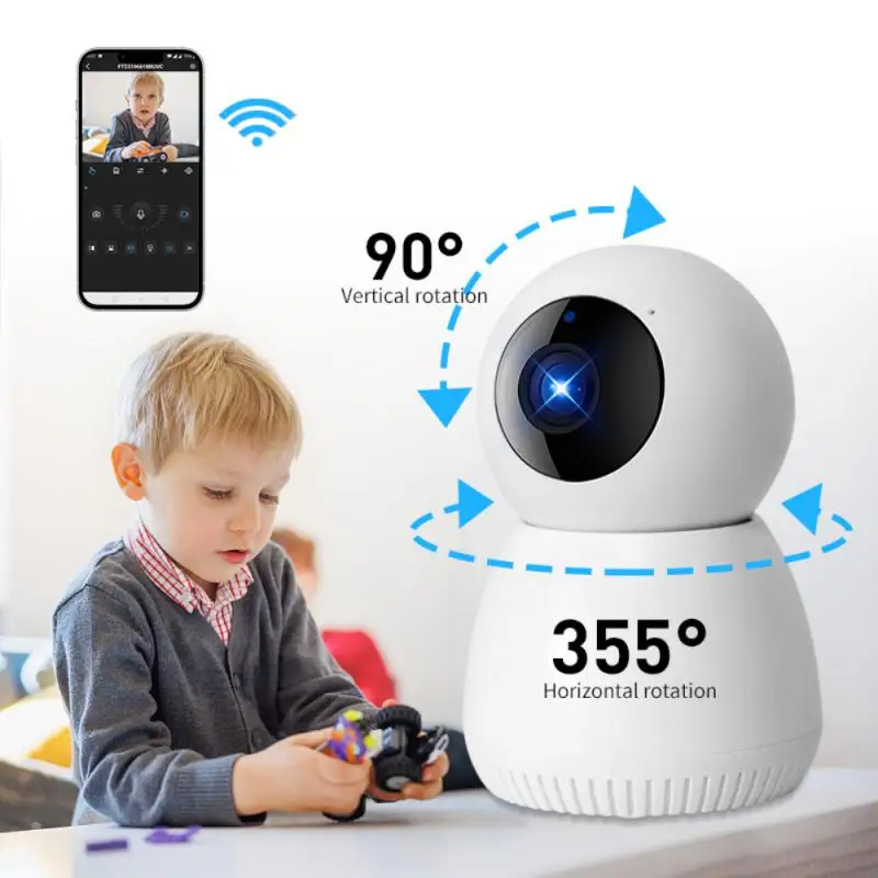 Mini Caméra De Surveillance Sans Fil A8 Hd, Appareil À Rotation De 360 ...
