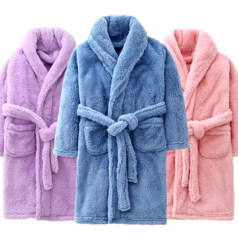 4-18-Years-Autumn-Winter-Bathrobe-Kids-Sleepwear-Robe-Children-Bath ...