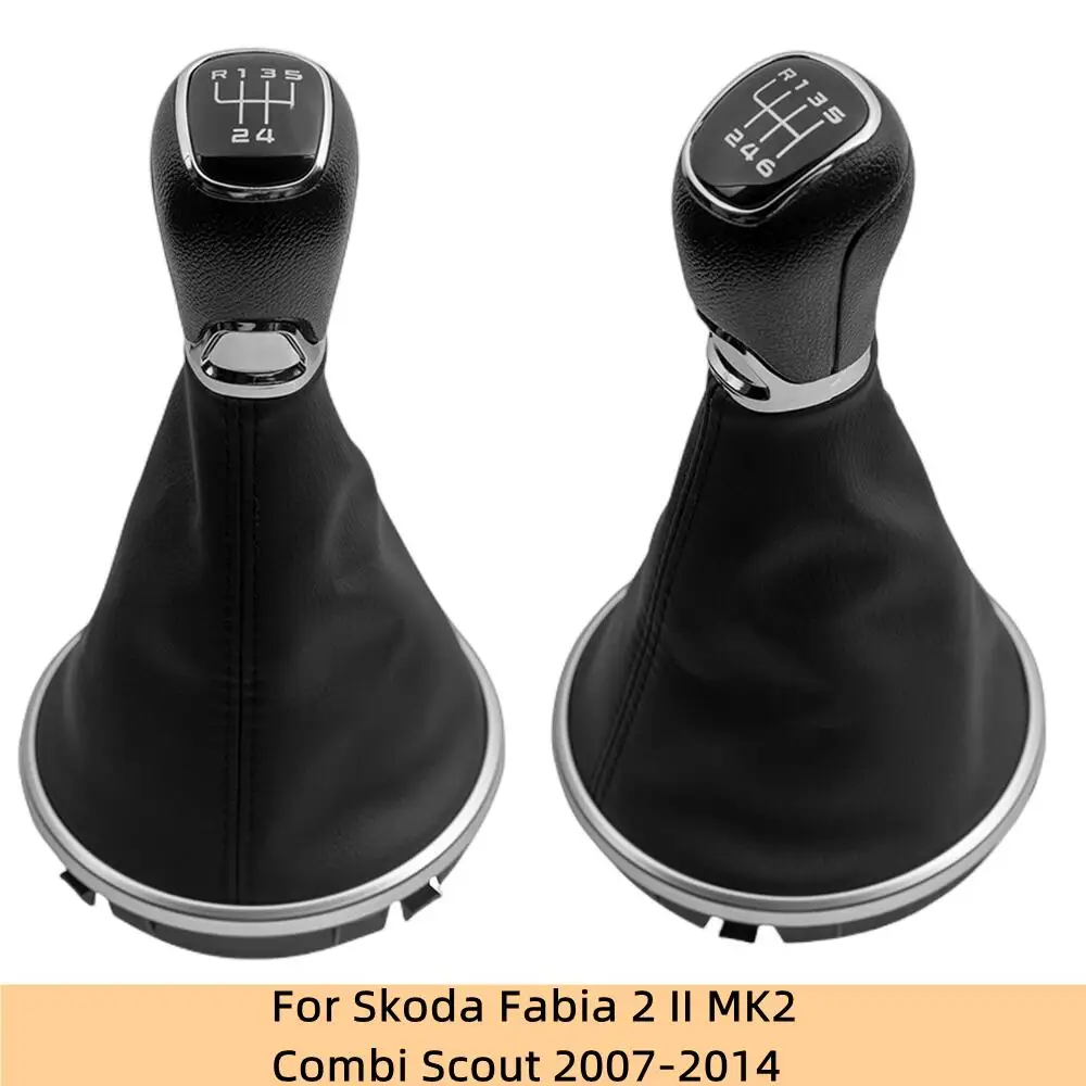 Gear Shift Knob Lever Gaitor Boot Cover For Skoda Fabia 2 II MK2 Combi ...