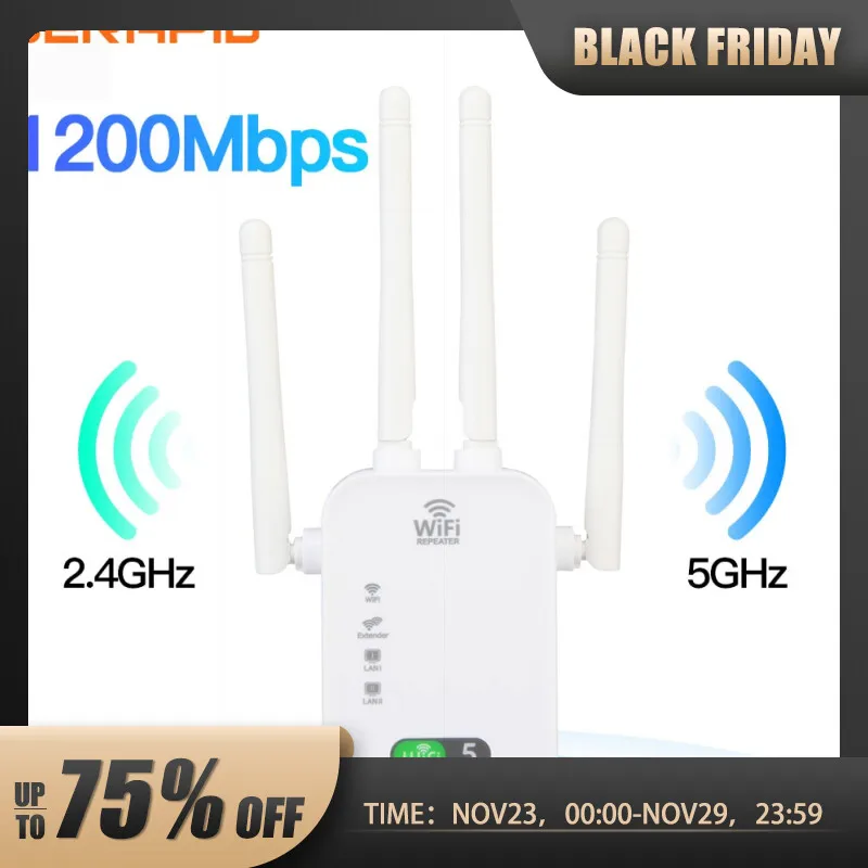 1200Mbps-Dual-Band-WiFi-Repeater-Wireless-Signal-Extender-2-4G-5GHz-Wi ...