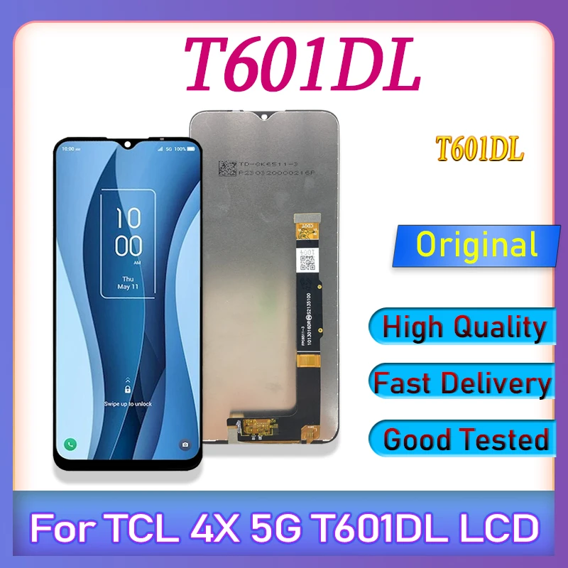 6.52" Original For TCL 4X 5G T601DL LCD Display Complete Touch Screen Glass Replacement Assembly ...