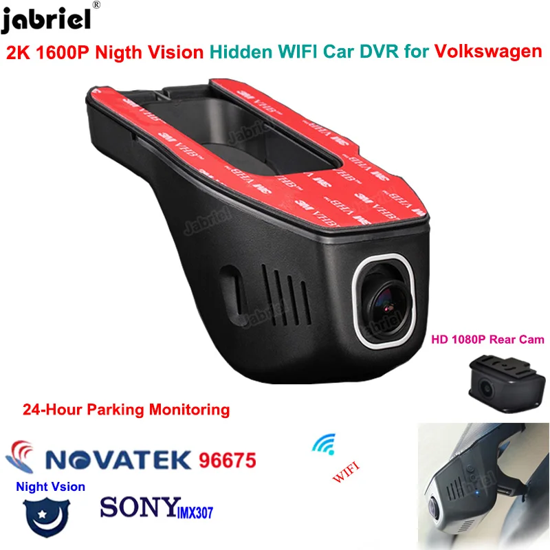 2k 1600p Wifi Dash Cam Car Dvr For Volkswagen Vw Golf 4 5 7 Mk3 Mk4 ...