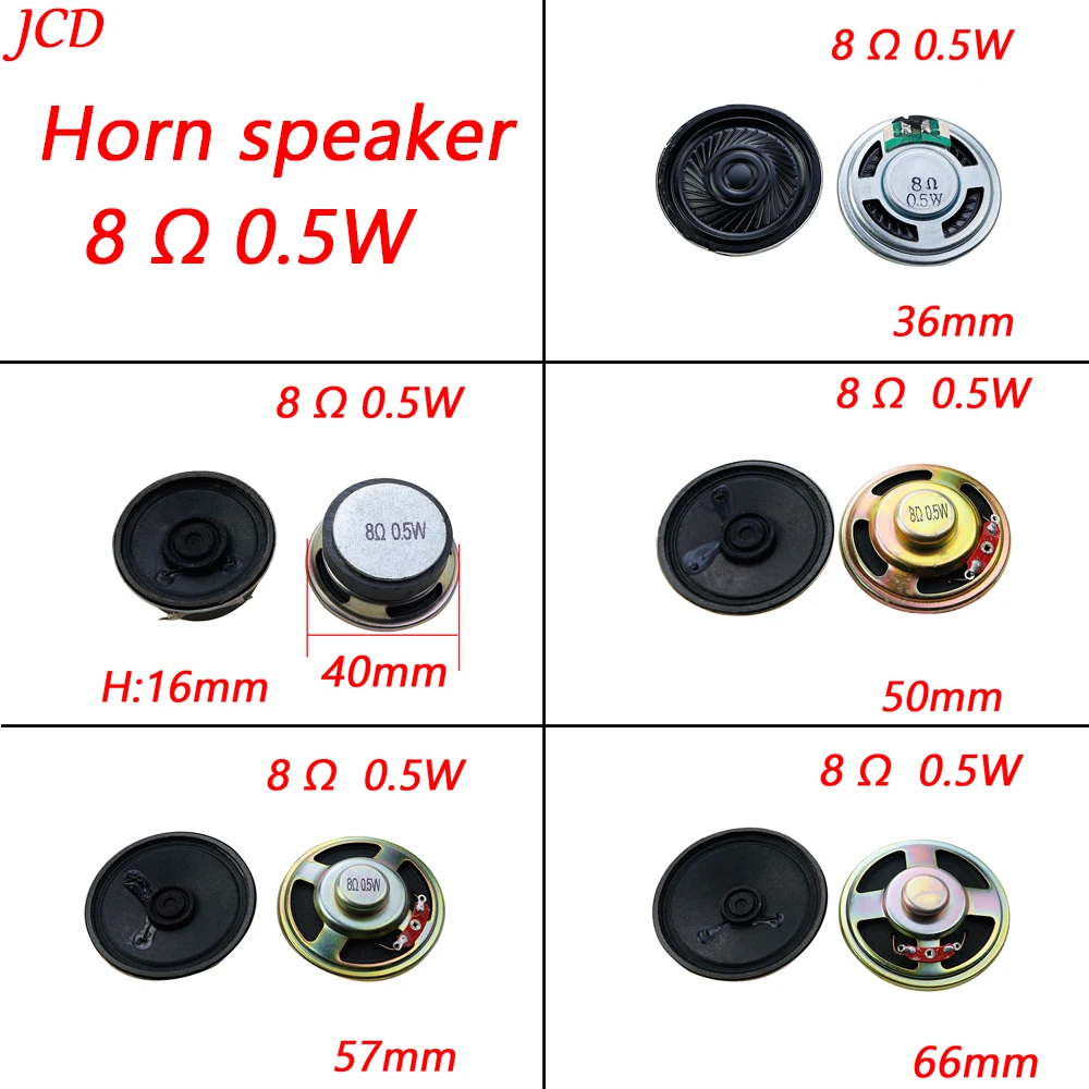 1PCS-New-Speaker-8-Ohms-0-5-Watt-0-5W-8R-Speaker-Diameter-36mm-40mm ...