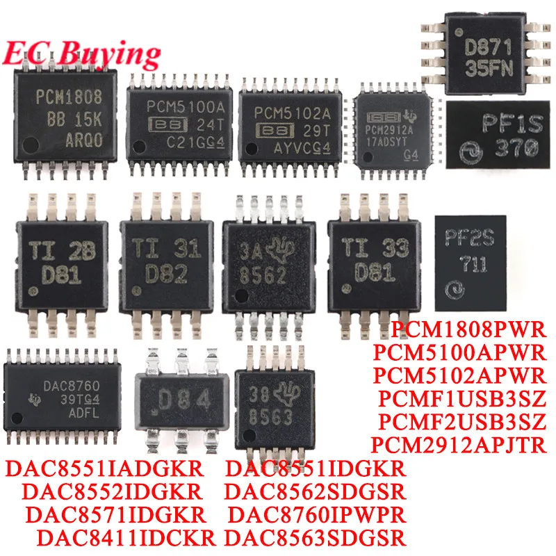 10Pcs/1pc PCM5102APWR PCM5102A PCM5100A PCM1808 DAC8551IADGKR ...