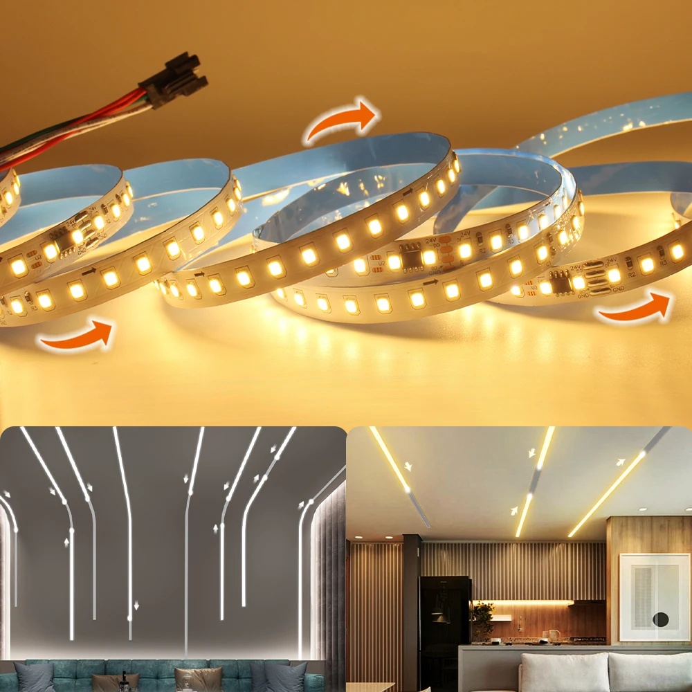 MJJC-24V-WS2811-Running-Water-LED-Strip-Light-5M-10M-2835-Flexible ...