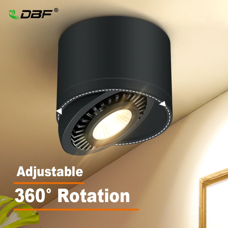 [dbf]360 Degrees Rotatable Dimmable Surface Downlight 5w 7w 9w 15w Ceiling Spot Lights For Home ...