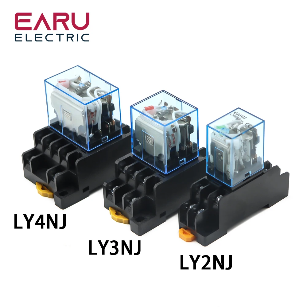 Electromagnetic Relay Coil | Relay Din Rail 24v Coil | Relay Ly2nj 220v ...
