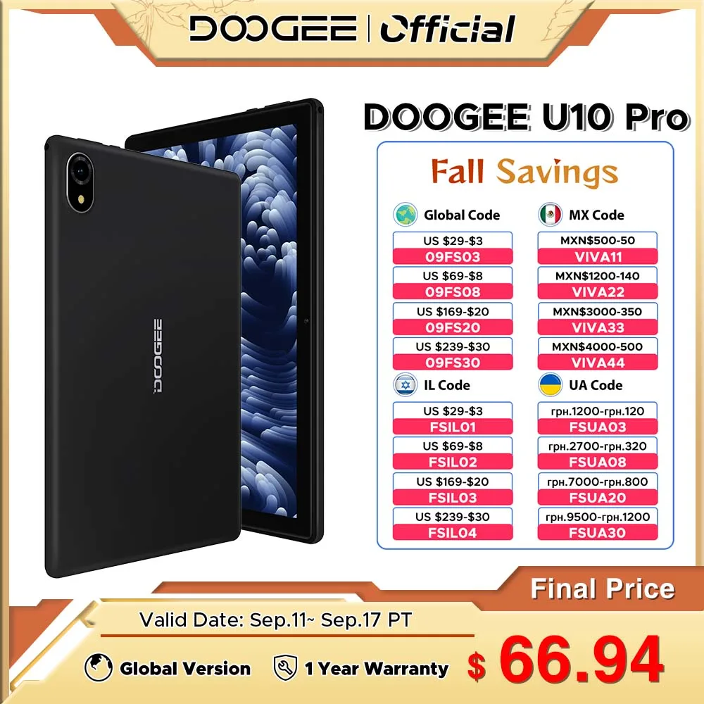 World-Premiere-DOOGEE-U10-Pro-Tablet-10-1-IPS-T-V-Certified-20GB-8-12 ...