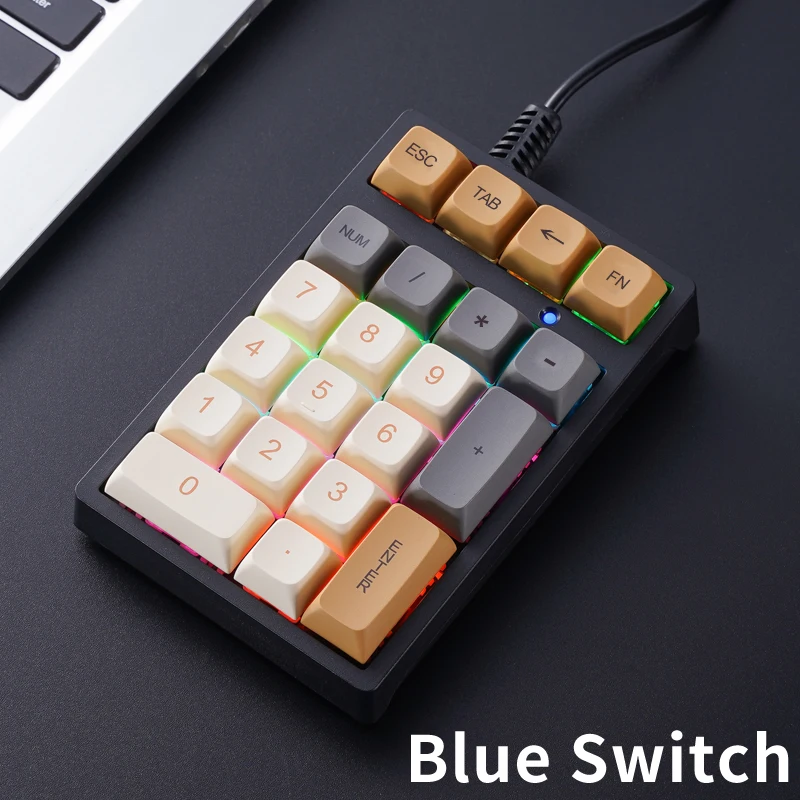 APAYADO Mechanical Numeric Keypad Blue Switch mini Wired Keyboard ...