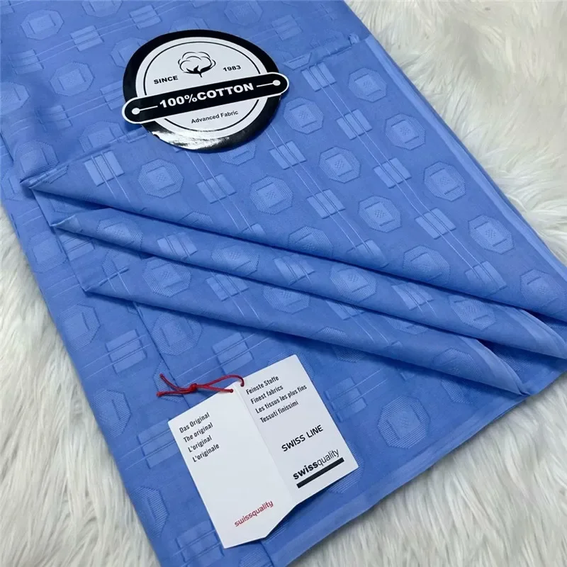 5-Yards-African-Fabrics-Soft-Atiku-Fabric-For-Men-Suit-Making-Swiss ...