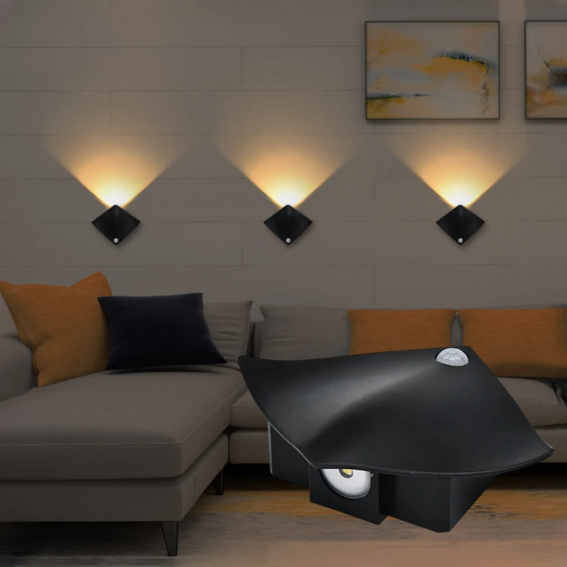 NEW Motion Sensor Night Light USB Charging Intelligent Wall Lamp ...