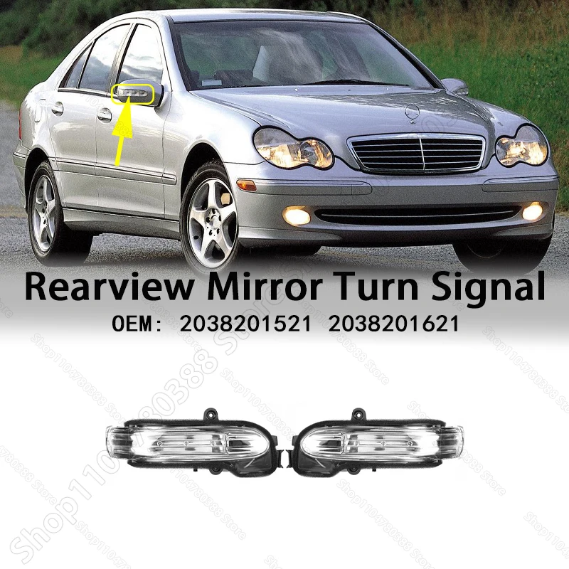 Rearview Mirror Turn Signal Marker Blinker Lamp Light For 2001-2007 ...