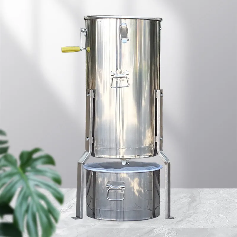 Professional-2-Frame-Manual-Honey-Extractor-with-Stands-Stainless-Steel ...