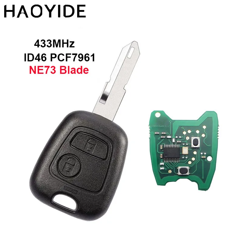 HAOYIDE llave remota de coche, llave de vehículo completa, hoja NE73 ...