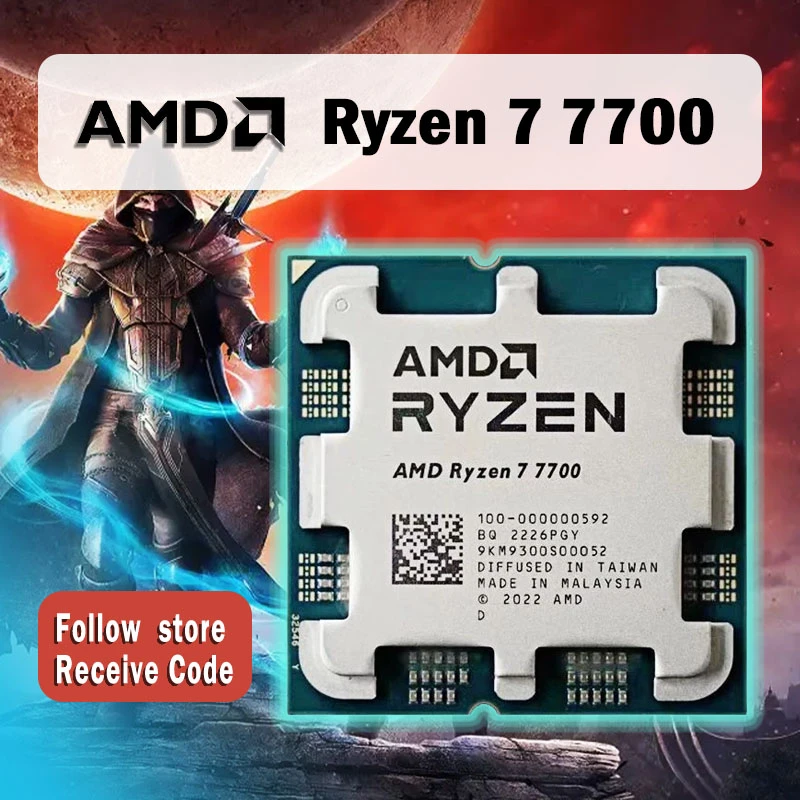 AMD Ryzen 7 7700 R7 7700 3.8 GHz 8 Core 16 Thread CPU Processor 5NM L3 ...