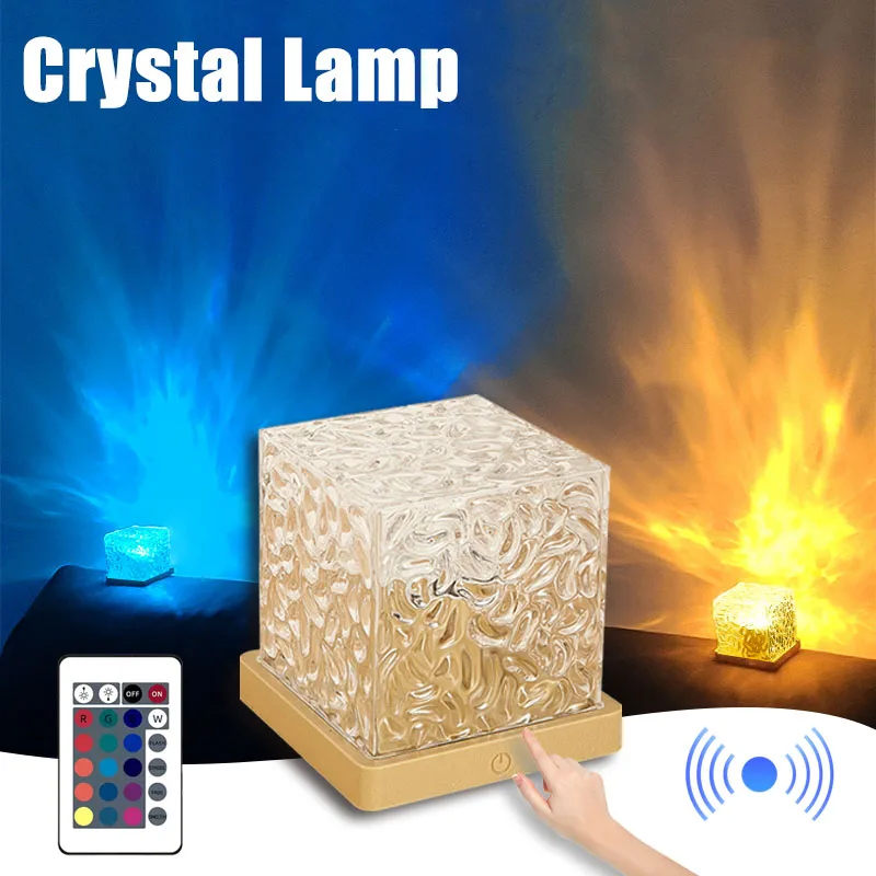 3-16-Colors-Dynamic-Rotating-Water-Ripple-Projector-Night-Light-Flame ...
