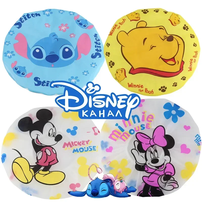 Disney-Stitch-Mickey-Shower-Cap-Cartoon-Pooh-Bear-Waterproof-Hair ...