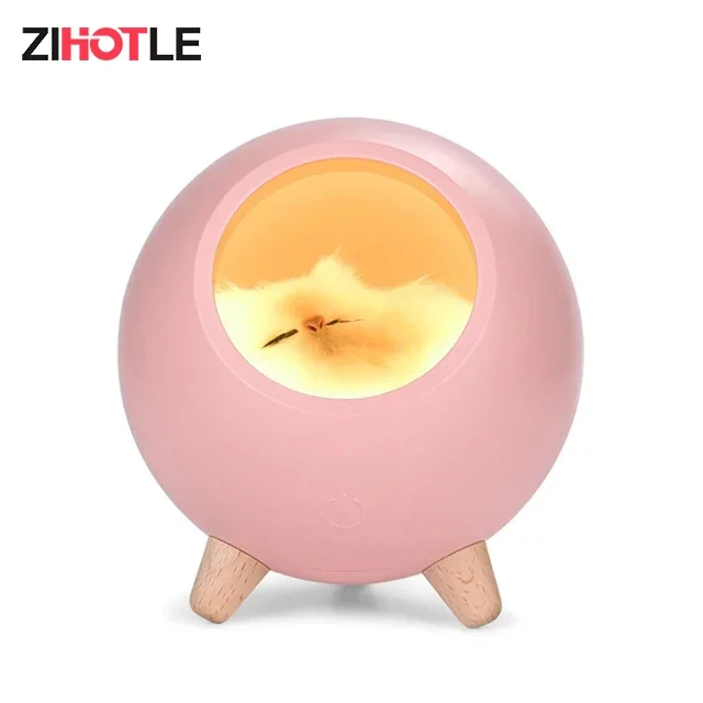 ZIHOTLE-Cute-Cat-Bluetooth-Speaker-Creative-LED-Night-Light-Music-Night ...