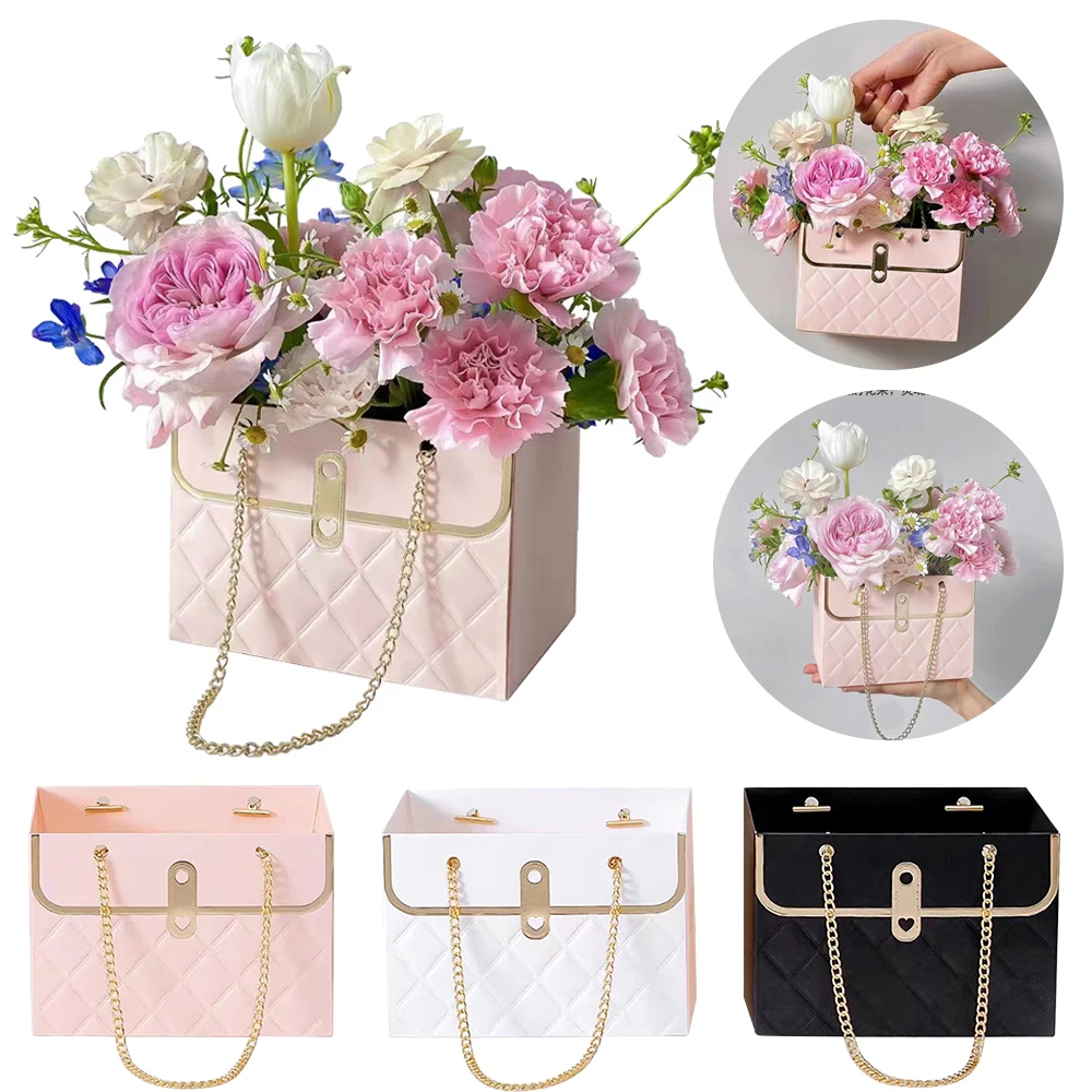 Portable-Flower-Rose-Packaging-Boxs-Rectangle-Wrapping-Bag-For-Flower ...