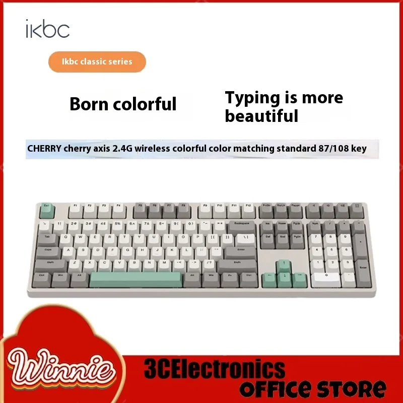 ikbc-W210-mechanical-keyboard-87-107-keys-2-4g-wireless-cherry-axis-gaming-keyboard-computer ...