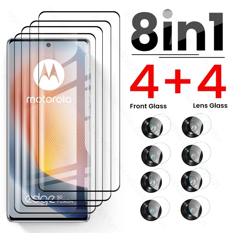 For-Motorola-Edge-50-Fusion-5G-Glass-8-In-1-Tempered-Glass-Curved ...