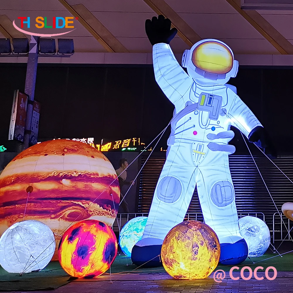 Free air ship to door! Color LED lighting oxford inflatable spaceman ...