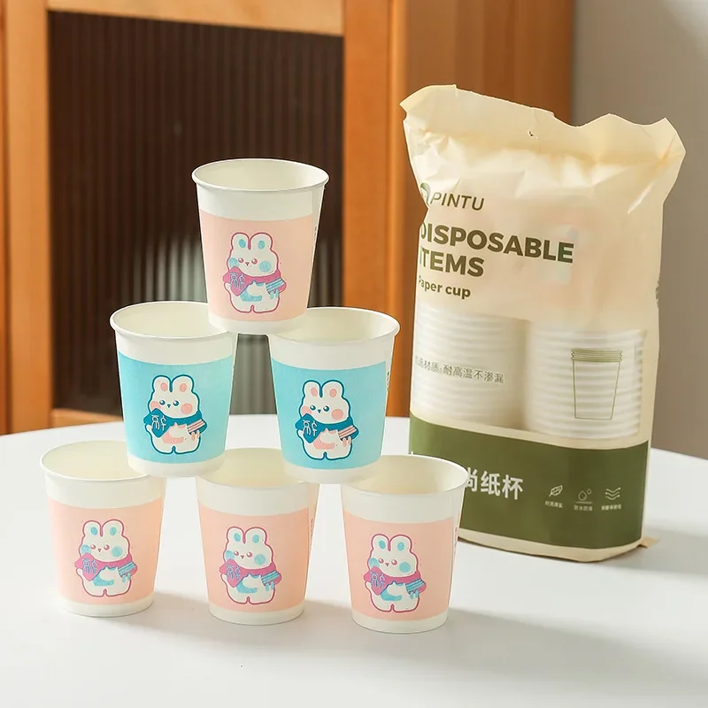 Creative-disposable-paper-cups-50-pieces-for-home-cute-water-milk-tea ...
