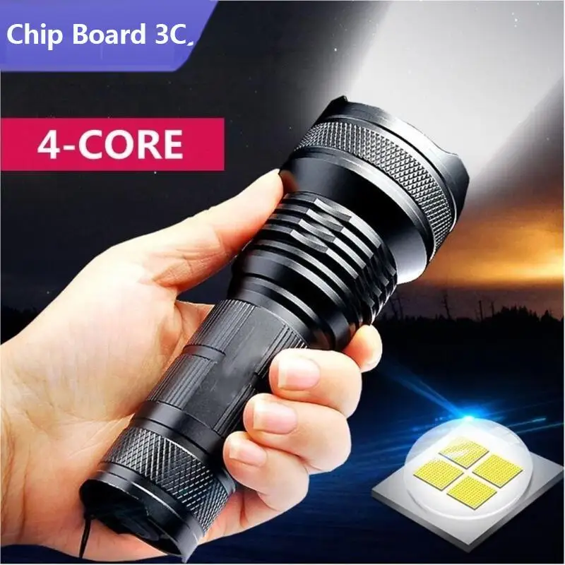 High-Power-P70S-LED-Flashlight-Pneumatic-Telescopic-Zoom-Metal-Switch ...
