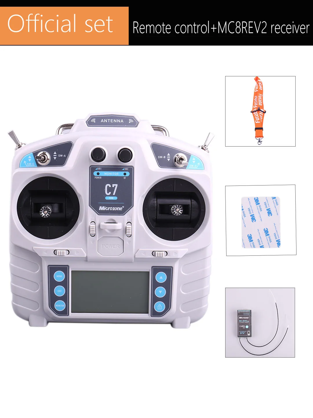 Microzone Controlador Mc7 Mini 2 4g Transmisor Con Receptor De E6r E