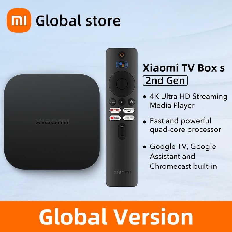 Global Version Xiaomi Mi TV Box S 2nd Gen 4K Ultra-HD Quad-core ...