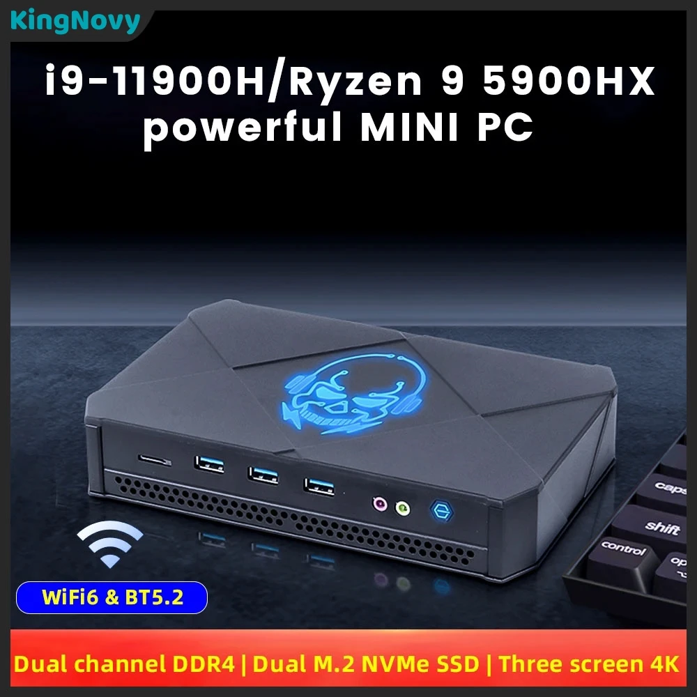 KingNovy Windows11 Mini Gaming PC i9 11900H AMD Ryzen9 5900H 5900HX ...