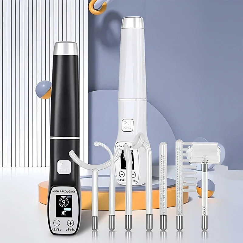 7-In-1-Electrotherapy-Wand-Glass-High-Frequency-Facial-Machine-Face ...