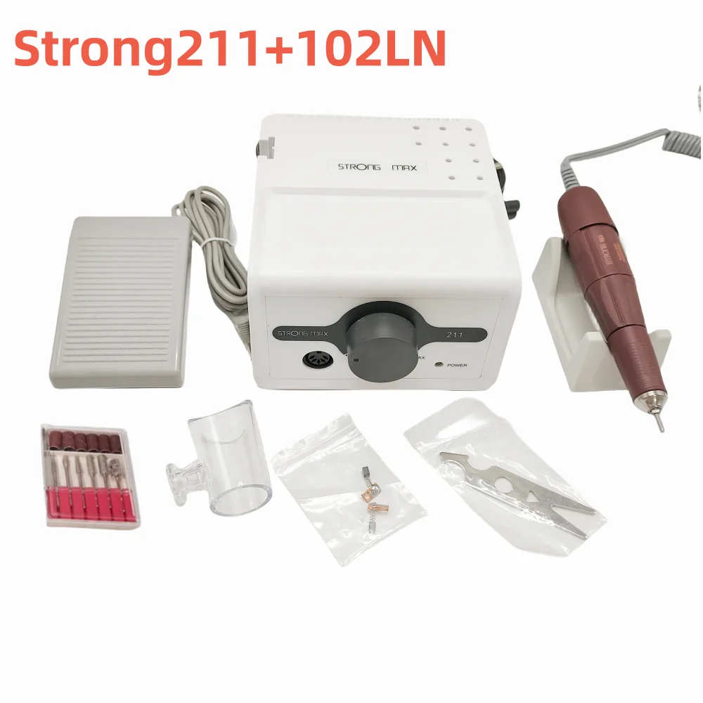 65W-Strong-Max-211-Electric-Nail-Drill-45K-102LN-Handle-For-Manicure ...