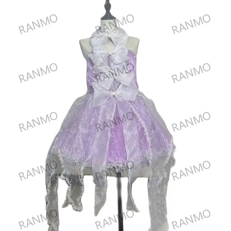 Purple-Organza-Romantic-Bow-Ribbon-Off-Shoulder-Strap-Sexy-Elastic ...