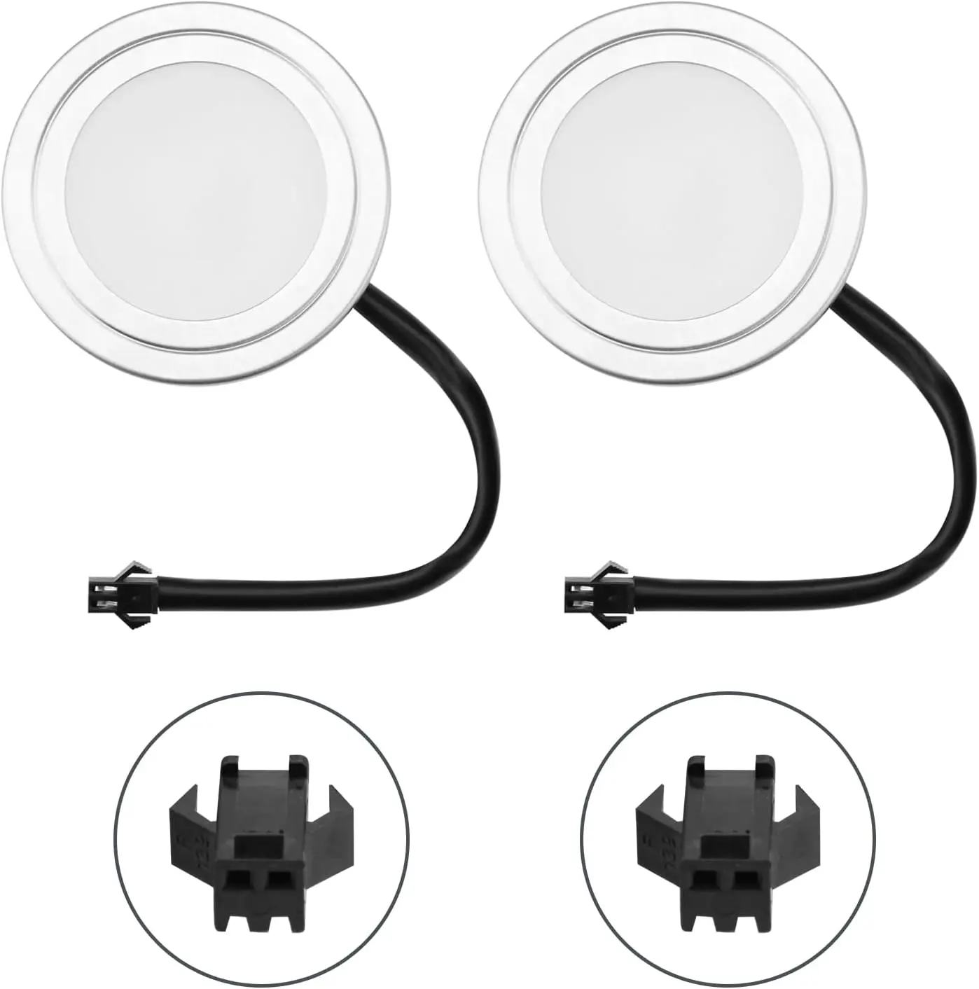 2-piece 12V DC 1.5W Range Hood Lights with SM Socket Hole Closet Stove ...