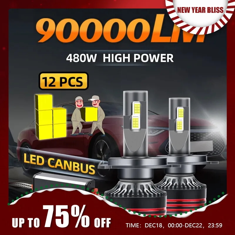 H1-H7-H11-LED-Headlight-9005-9006-9007-H13-H4-LED-Conversion-Kit-Hi-Lo ...