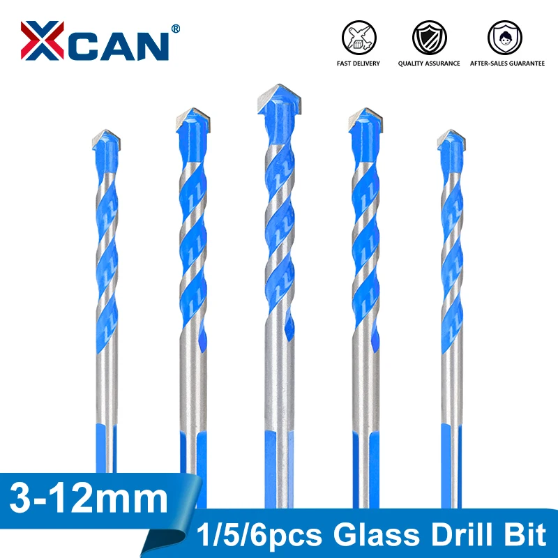 XCAN Glass Drill Bit 3-12mm Triangle Bit For Ceramic Tile Concrete ...