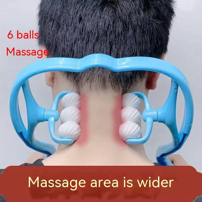 Plastic-Neck-Massager-Therapy-Neck-and-Shoulder-Dual-Trigger-Point ...