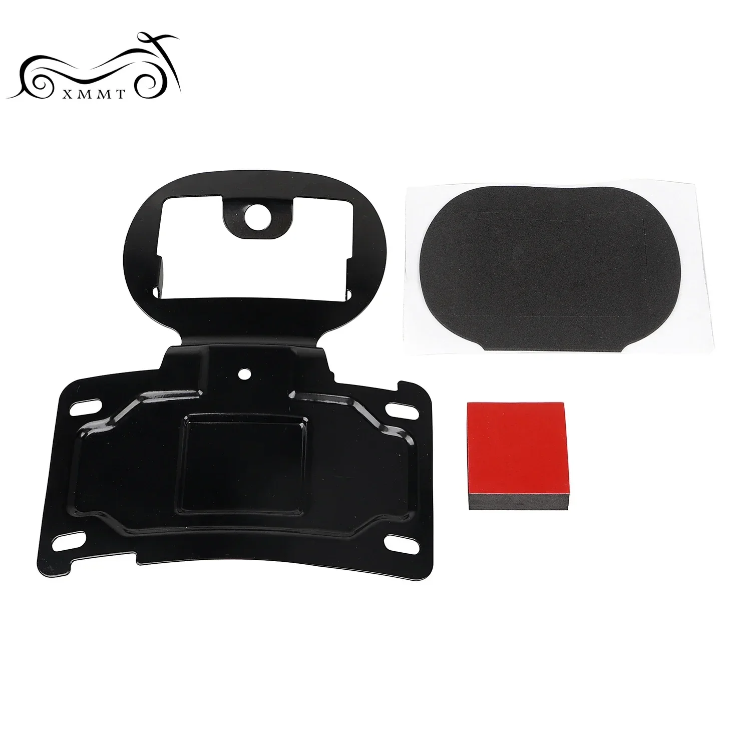 Motorcycle-Black-License-Plate-Frame-Relocation-Kit-For-Harley-Touring ...