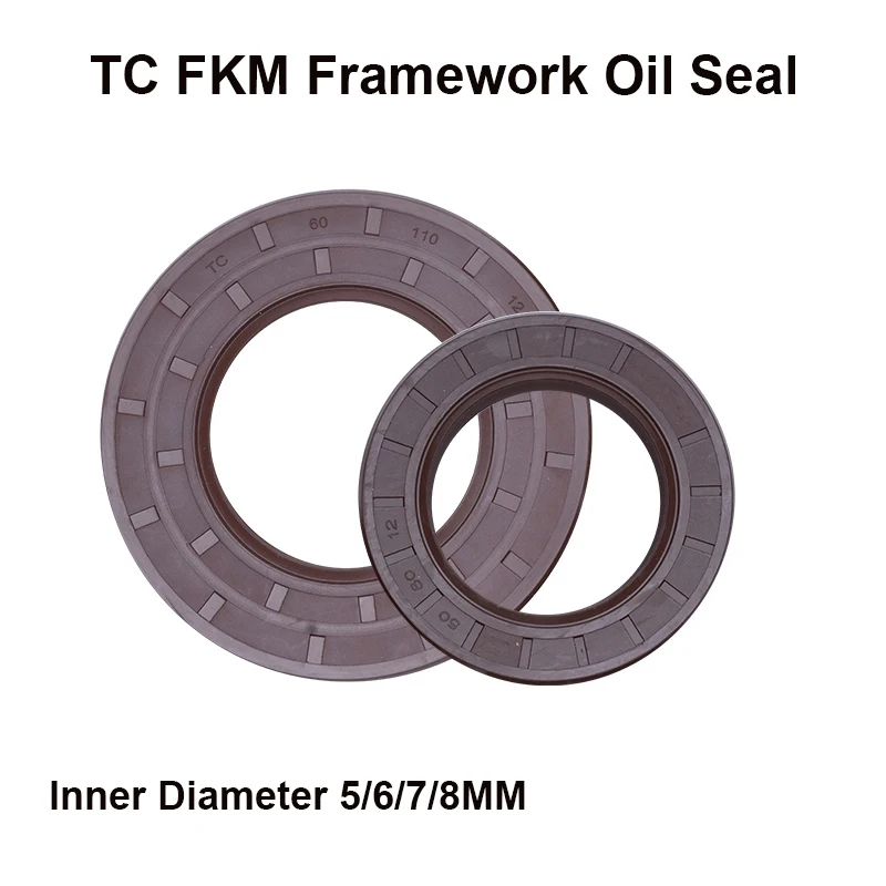 2-5Pcs-Brown-TC-FKM-Framework-Oil-Seal-Fluoro-Rubber-Gasket-Rings-Cover ...