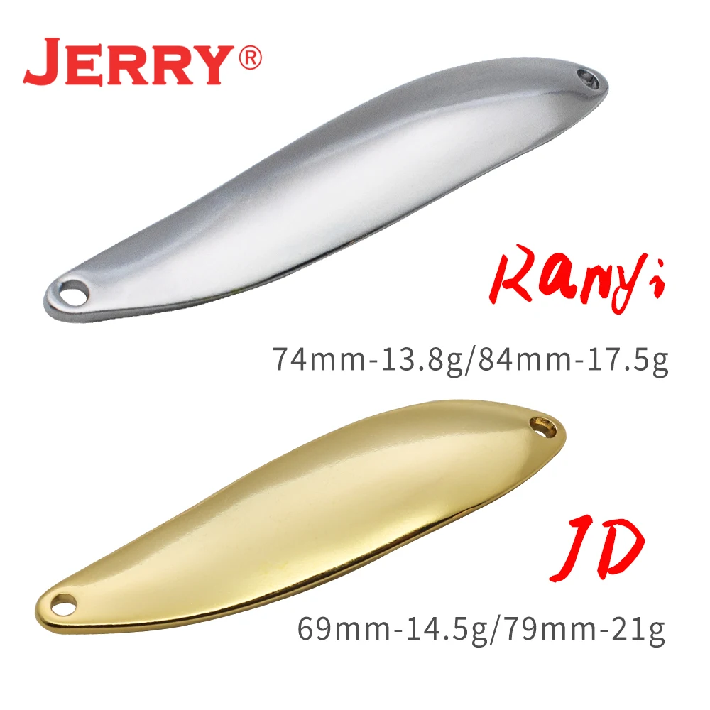 Jerry JD 14.5g 21g Unpainted Salmon Pike Fishing Spoon Brass Casting Fishing Lure Artificial ...
