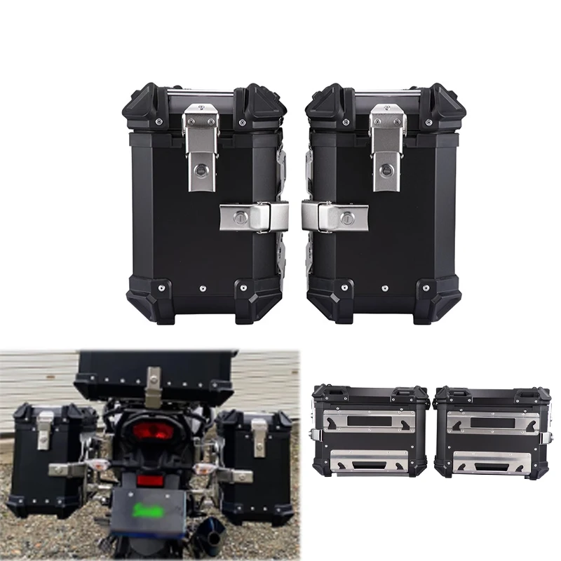 28L-Universal-Waterproof-Aluminum-Toolbox-Motorcycle-Trunk-Left-Right ...